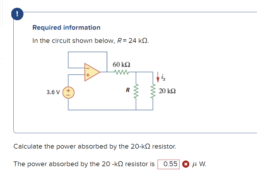 Solved Required information In the circuit shown below, | Chegg.com