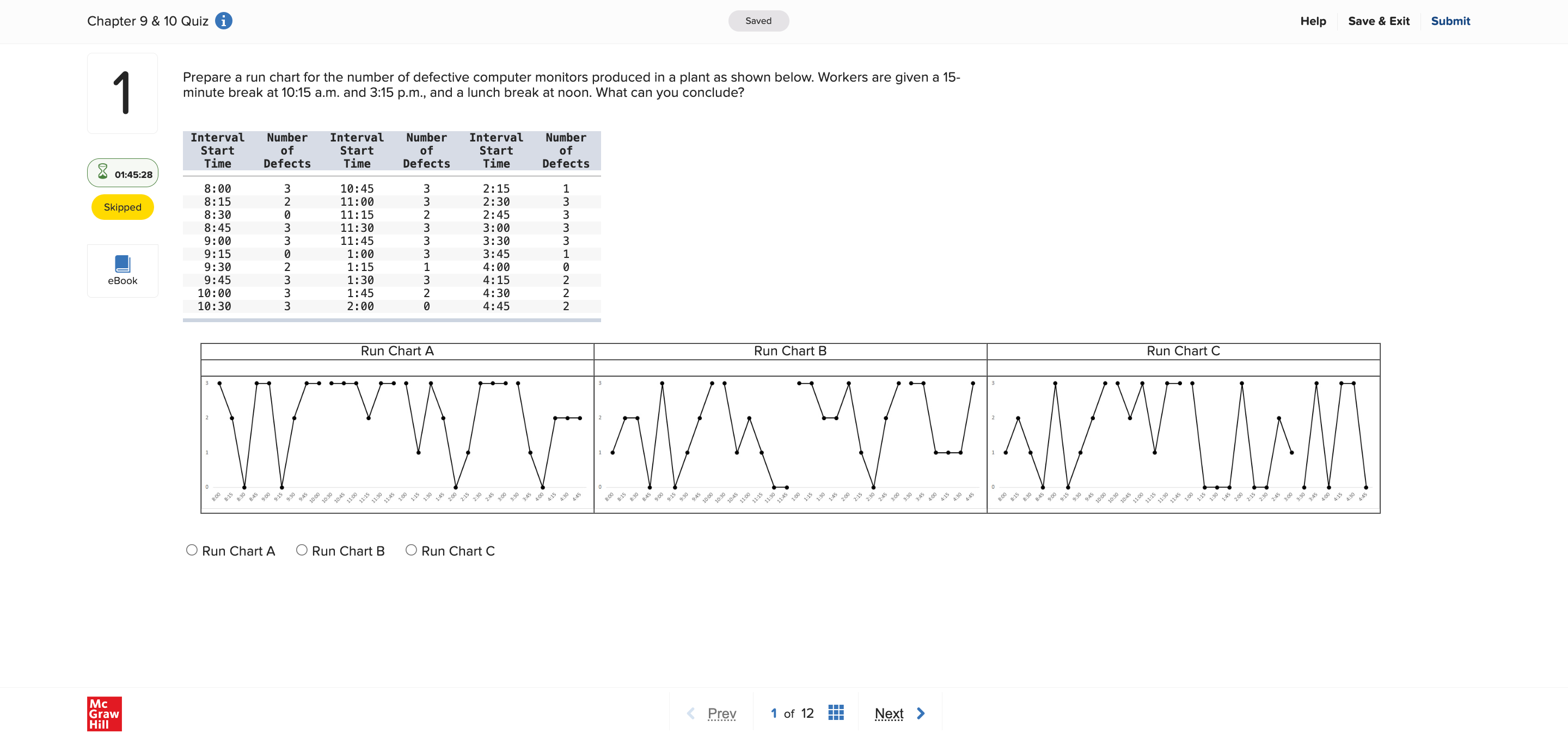 Chapter 9 ﻿& 10 ﻿QuizSavedHelpSave & ExitSubmit1 | Chegg.com
