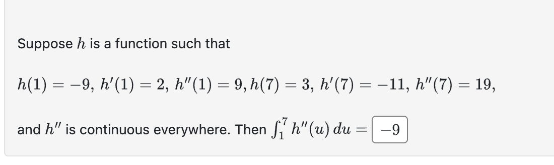 Solved Suppose h ﻿is a function such | Chegg.com