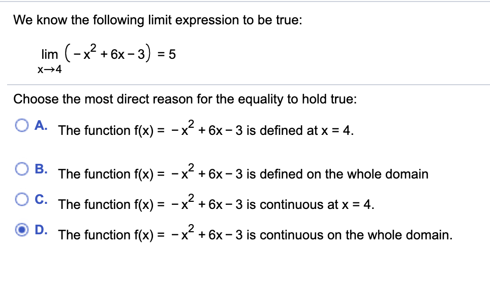 Solved We know the following limit expression to be true: | Chegg.com