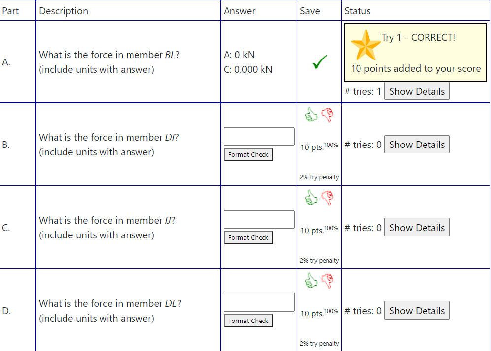 Solved 2 kN 3 kN 1 kN 2 kN K 1 kN 2 kN L 3 m 1 kN VH A yo B | Chegg.com