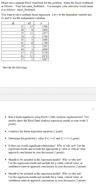 Solved Please use a separate Excel workbook for this | Chegg.com