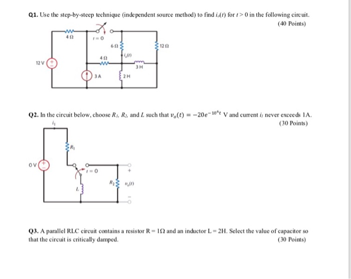Solved Q1. Use the step-by-steep technique (independent | Chegg.com