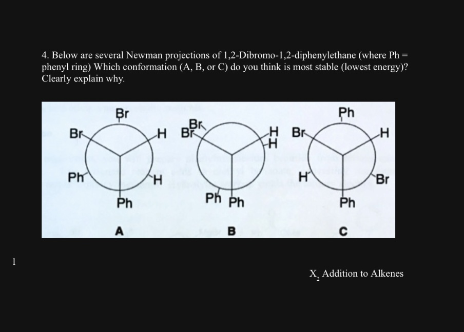 Solved 4. Below are several Newman projections of | Chegg.com