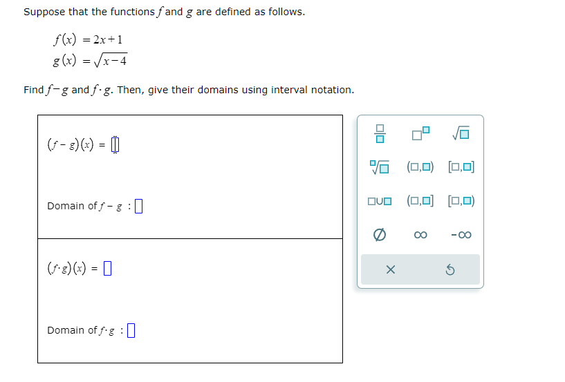 Solved Suppose that the functions f and g are defined as | Chegg.com