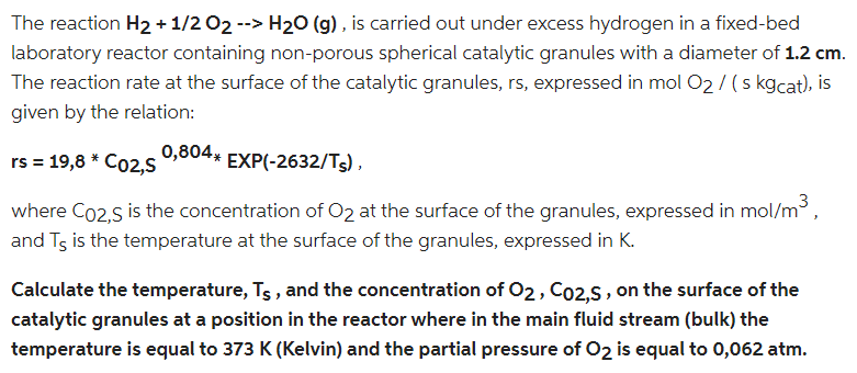 Solved The reaction H2+1/2O2−−>H2O(g), is carried out under | Chegg.com