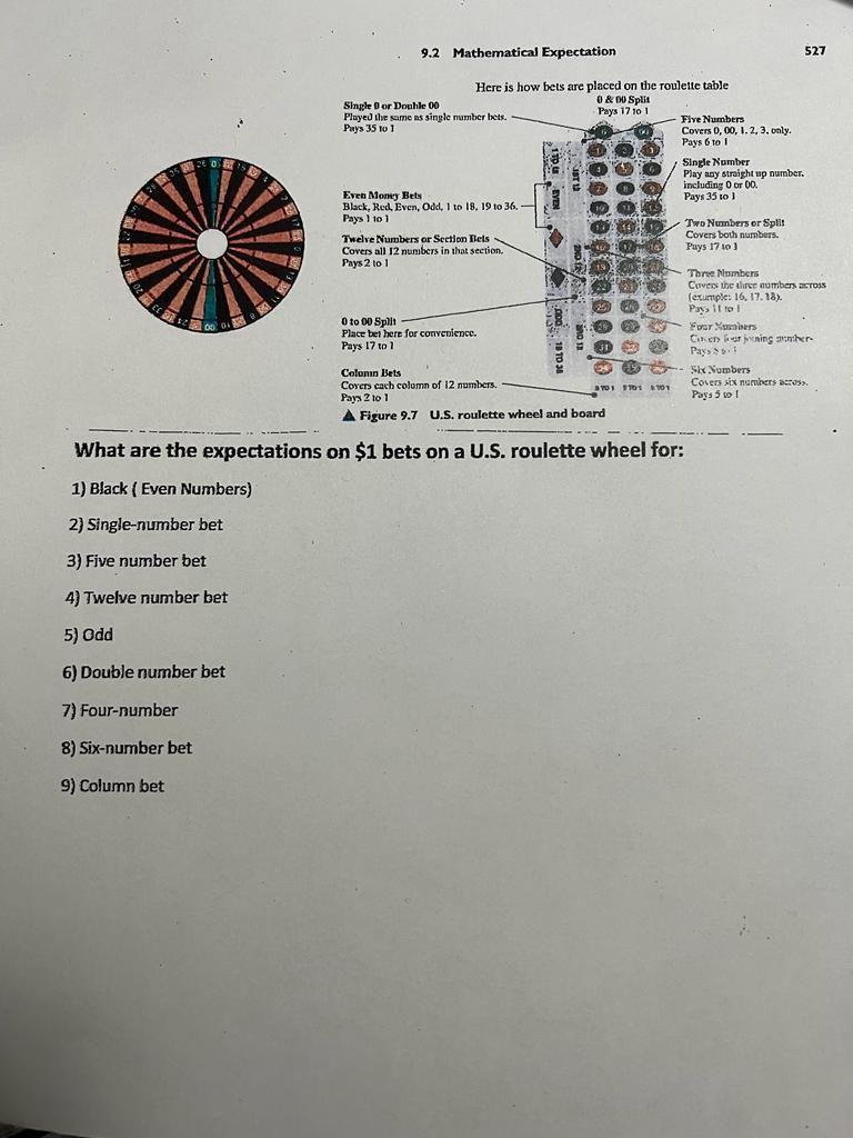 9.2 Mathematical Expectation 527 What are the | Chegg.com