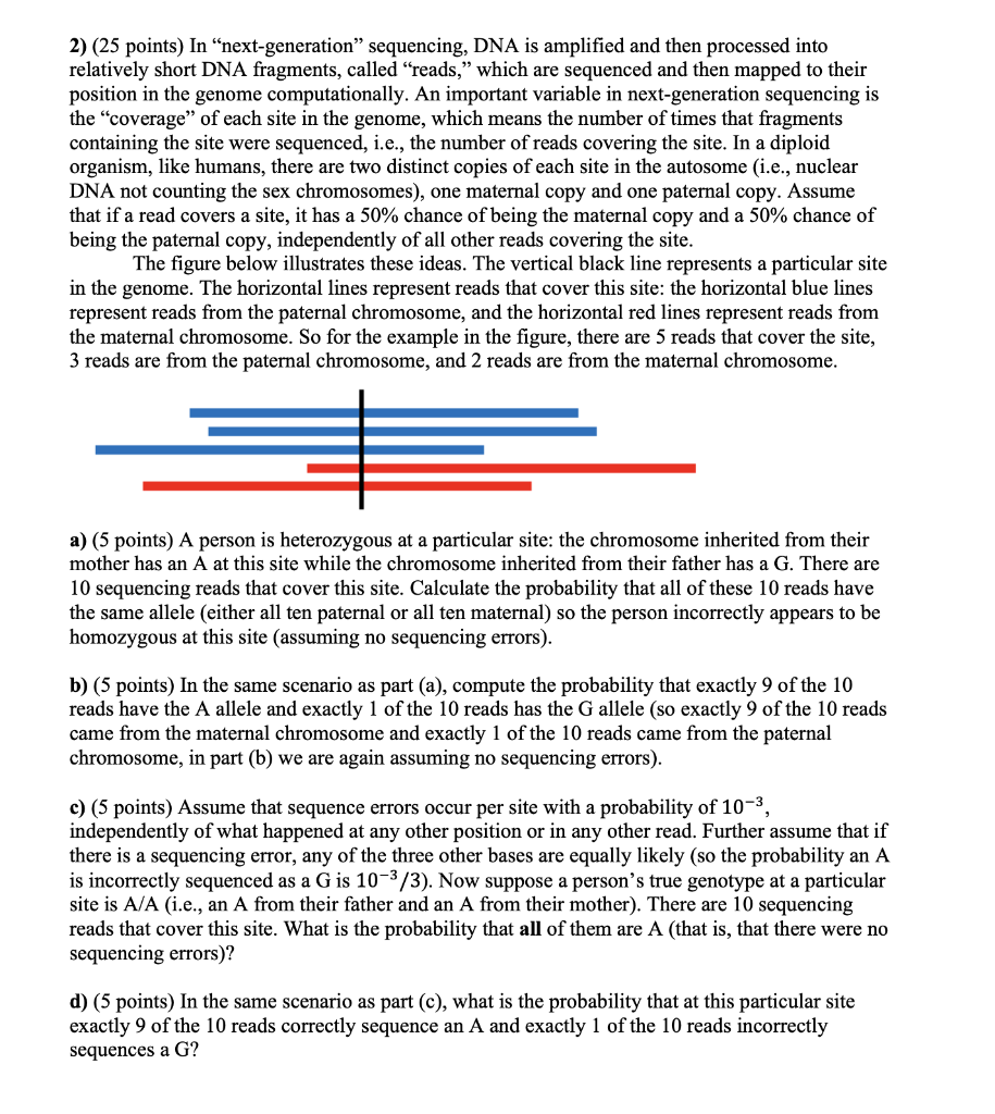 Solved Help Please In next generation sequencing, DNA is | Chegg.com