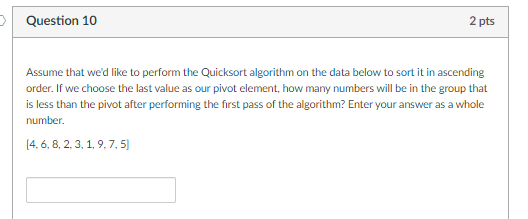 Solved Question 10 2 pts Assume that we'd like to perform | Chegg.com
