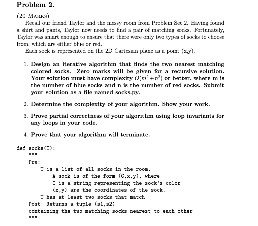 Solved Problem 2. (20 MARKS) Recall our friend Taylor and | Chegg.com