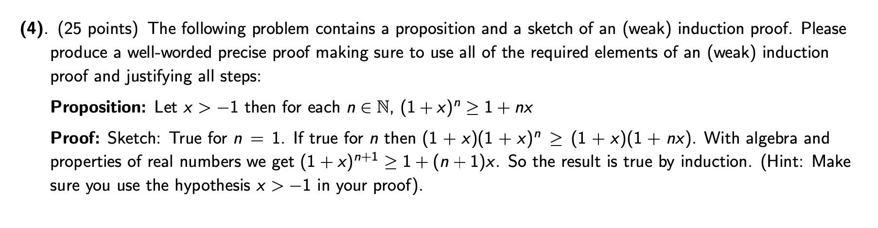 Solved 4 25 Points The Following Problem Contains A