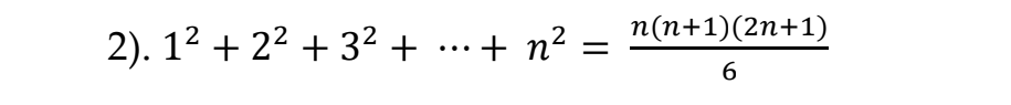 Solved 2). 12+22+32+⋯+n2=6n(n+1)(2n+1) | Chegg.com