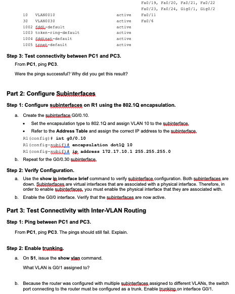 Solved Packet Tracer - Configure Router-on-a-Stick | Chegg.com