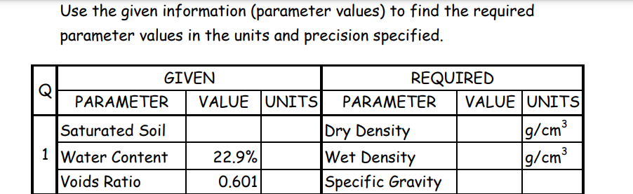 Solved Use the given information (parameter values) ﻿to find | Chegg.com