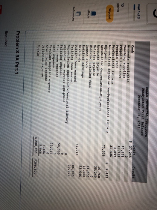 Solved Required Information Problem 3-3A Preparing adjusting | Chegg.com
