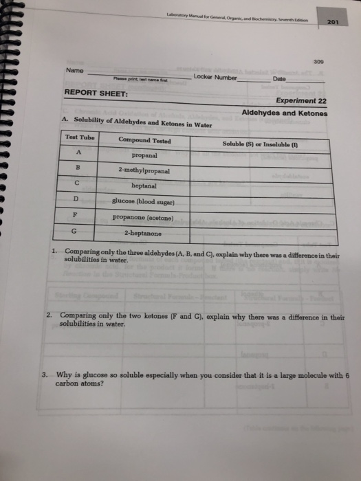 Solved 199 307 Name Locker Number Date PRELIMINARY | Chegg.com