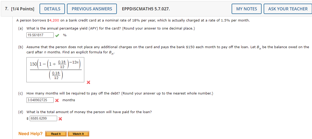 Solved 7. [1/4 Points] DETAILS PREVIOUS ANSWERS EPPDISCMATH5 | Chegg.com