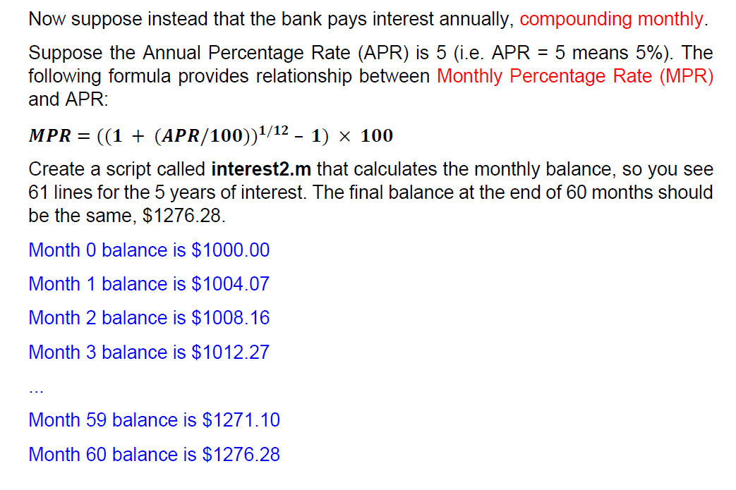 Solved Now suppose instead that the bank pays interest | Chegg.com