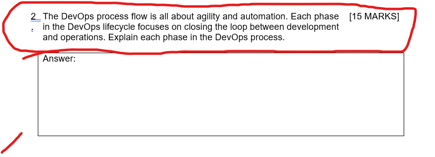 Solved The DevOps process flow is all about agility and | Chegg.com