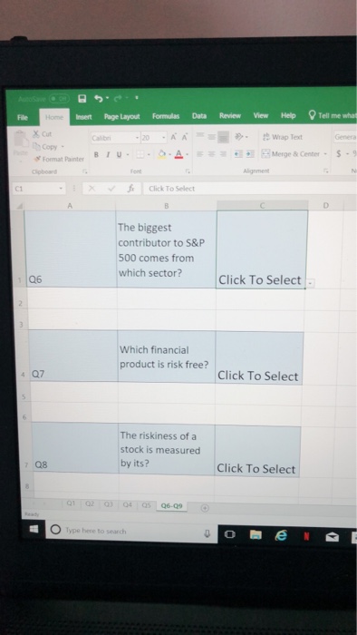 Solved Insert Page Layout Formulas Data Review View Help