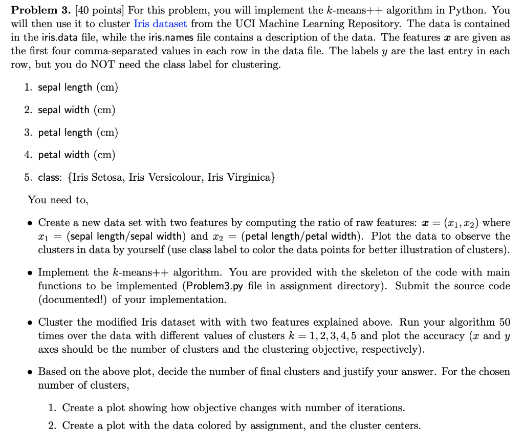 Solved THIS IS A MACHINE LEARNING QUESTION. IRRELEVANT | Chegg.com