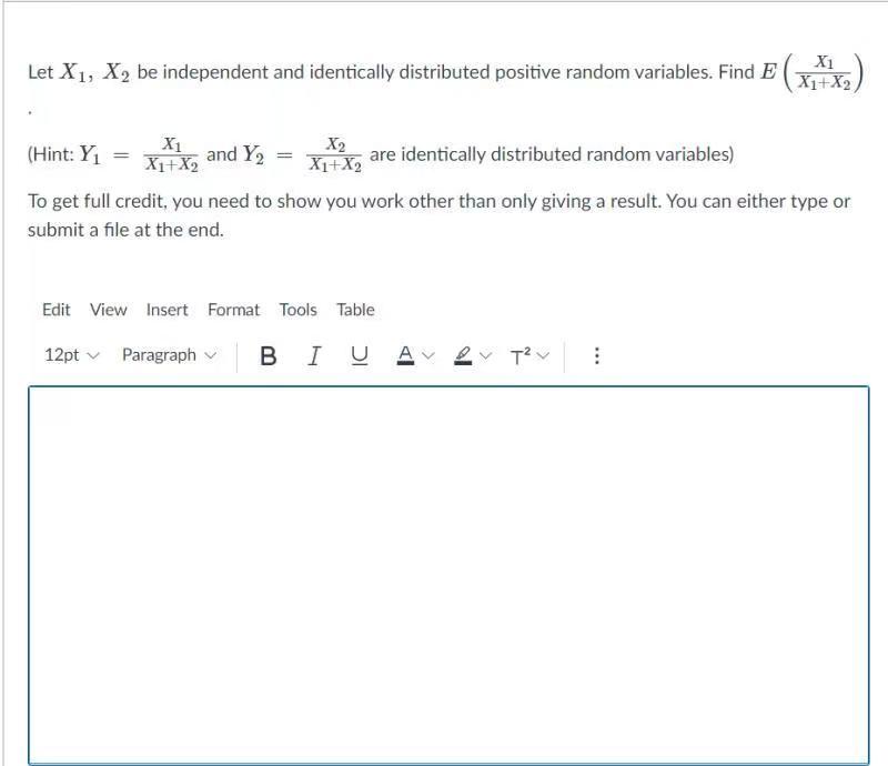 Solved Let X1, X2 be independent and identically distributed | Chegg.com