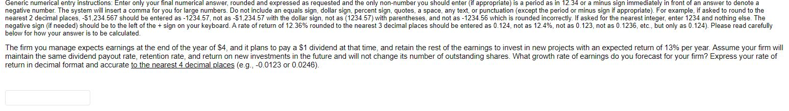 Solved Generic numerical entry instructions: Enter only your | Chegg.com Solved Generic numerical entry instructions: Enter only your | Chegg.com