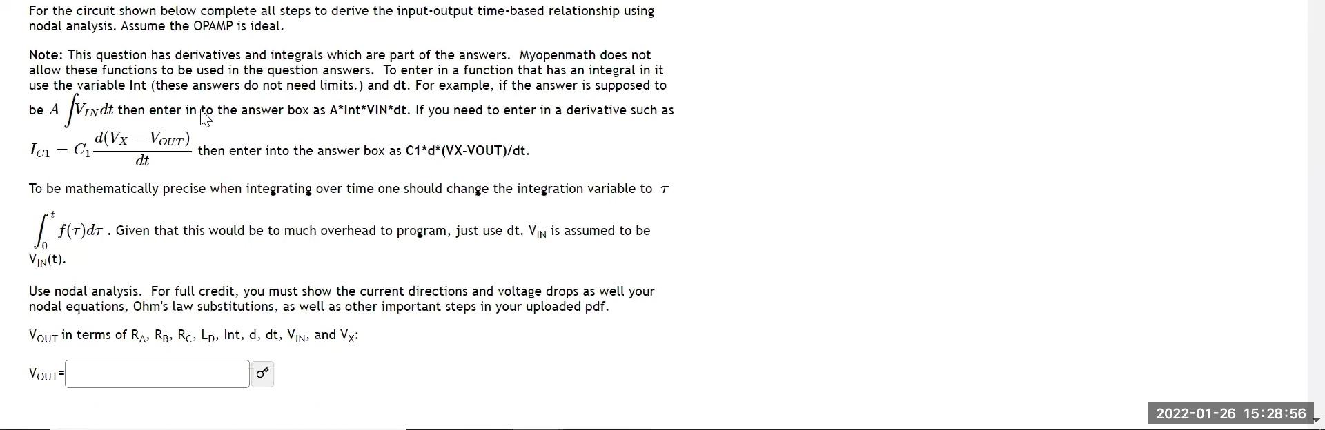 Solved For the circuit shown below complete all steps to | Chegg.com