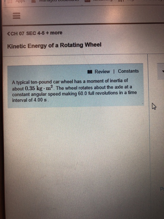 Solved What is the rotational kinetic energy K of the | Chegg.com