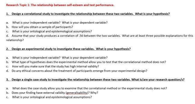 Solved Design a single case study to investigate the | Chegg.com