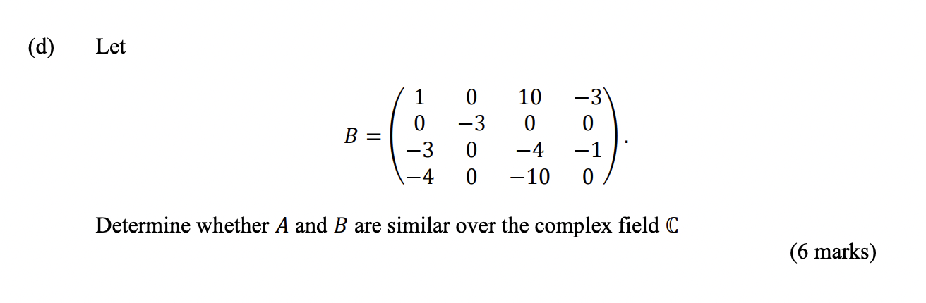 Solved A=⎝⎛430−4604526−38−67−51−2942372713−26⎠⎞ and let | Chegg.com