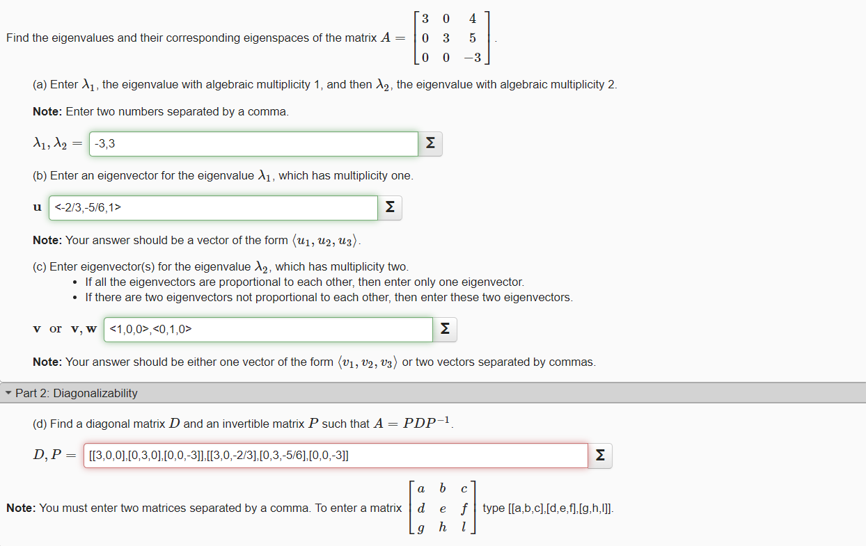 Solved Part3 Find another diagonal matrix D1D1 and another | Chegg.com