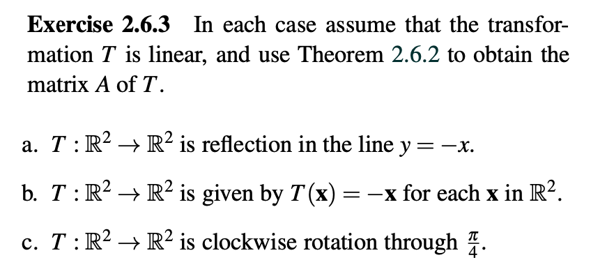 Solved Exercise 2.6.3 In each case assume that the | Chegg.com