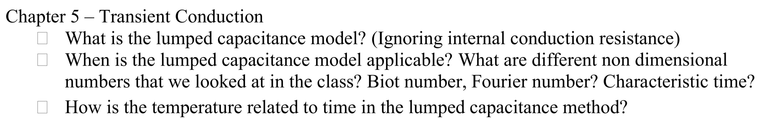 Solved Chapter 5 – Transient Conduction What is the lumped | Chegg.com