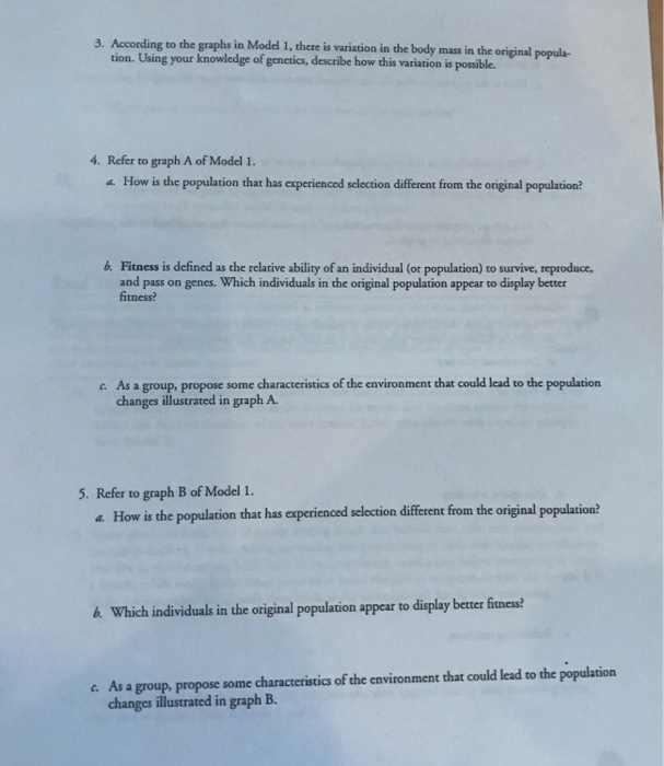 Solved Selection and Speciation How can changes in a | Chegg.com