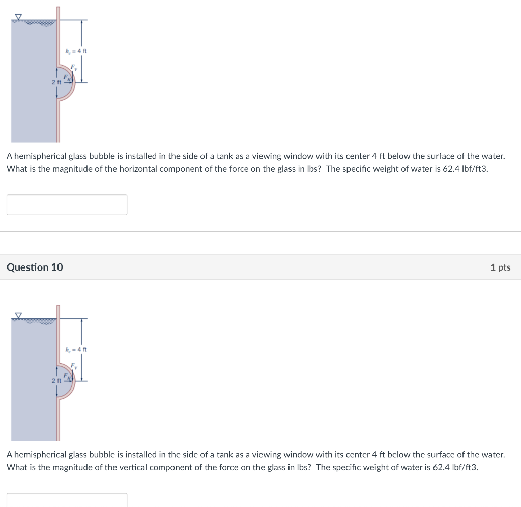 Solved A hemispherical glass bubble is installed in the side | Chegg.com