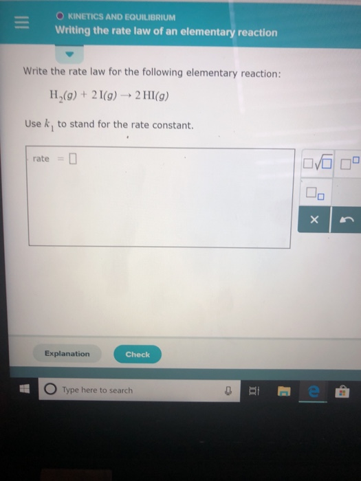 Solved O KINETICS AND EQUILIBRIUM Writing the rate law of an | Chegg.com
