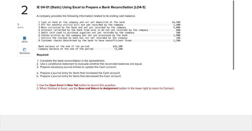 Solved 1. Complete the bank reconciliation in the | Chegg.com