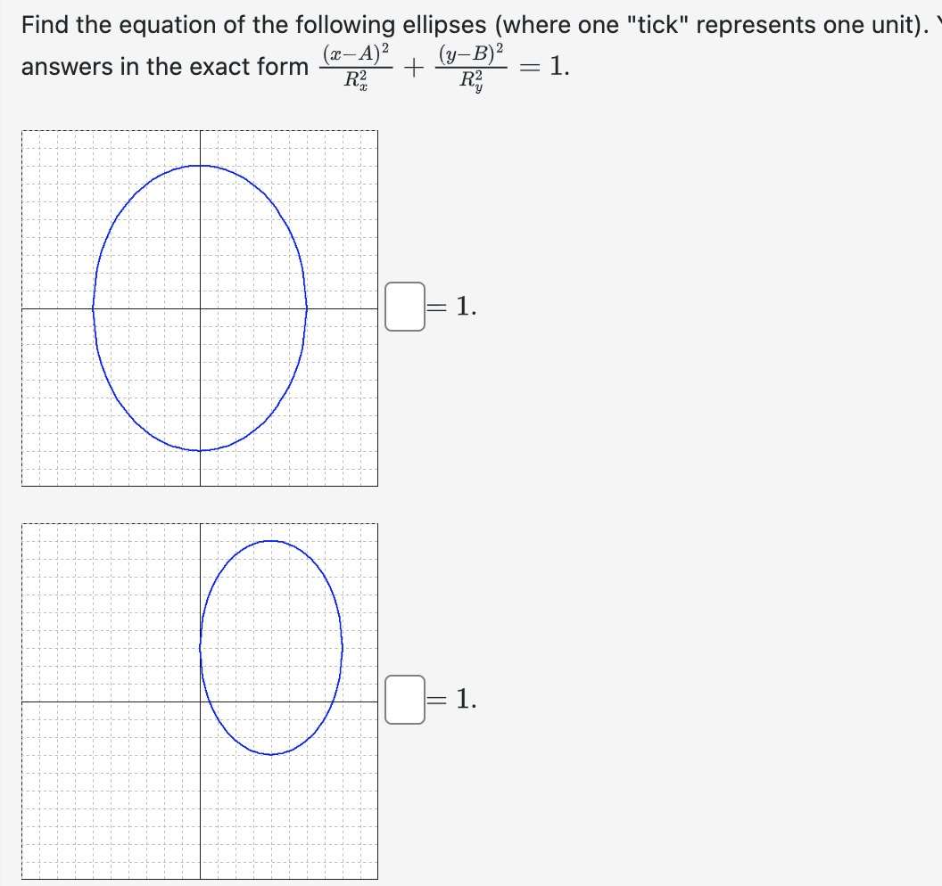 Solved Find the equation of the following ellipses (where | Chegg.com