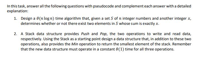 Solved In this task, answer all the following questions with | Chegg.com