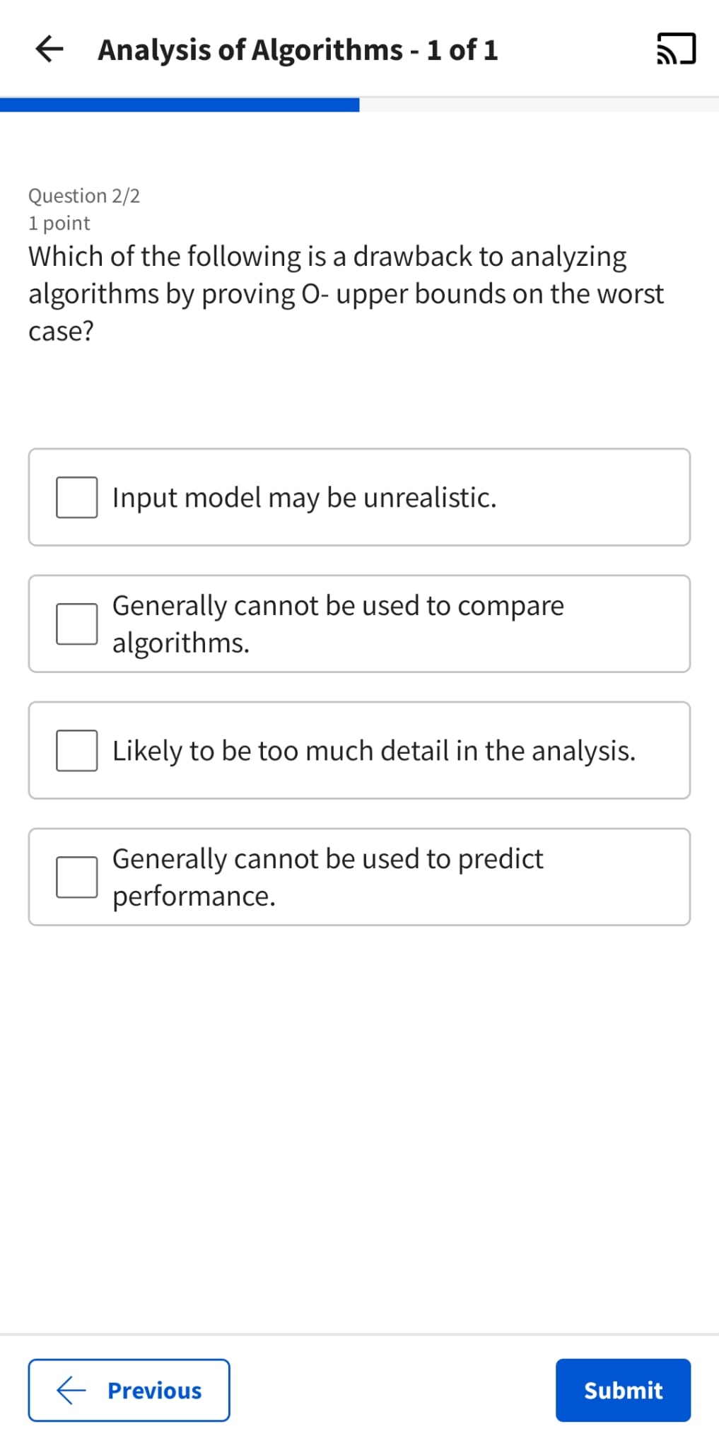Solved Which of the following is a drawback to | Chegg.com