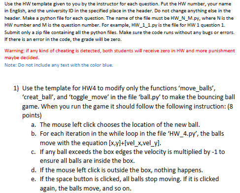 Solved Use the HW template given to you by the instructor | Chegg.com
