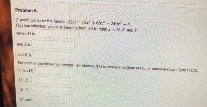 Solved Problem 5. (1 point) Consider the function f(x) = | Chegg.com