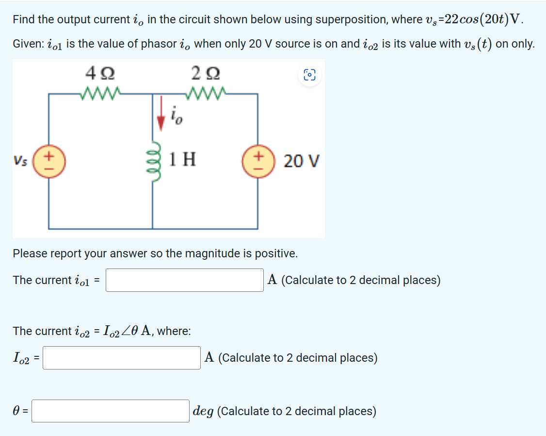Solved Find the output current io in the circuit shown below | Chegg.com