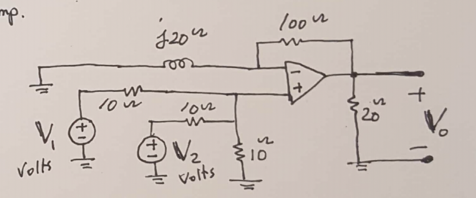Solved Determine Vo in rectangular form, using Node Voltage | Chegg.com