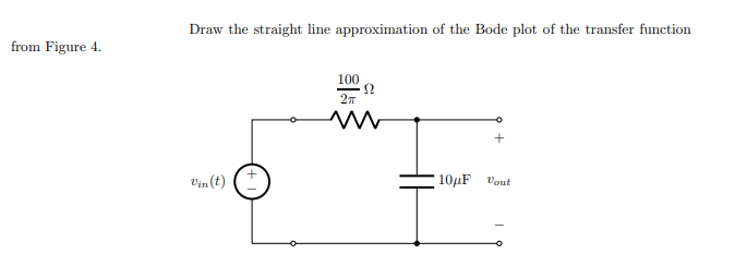Solved Draw The Straight Line Approximation Of The Bode Plot 9711