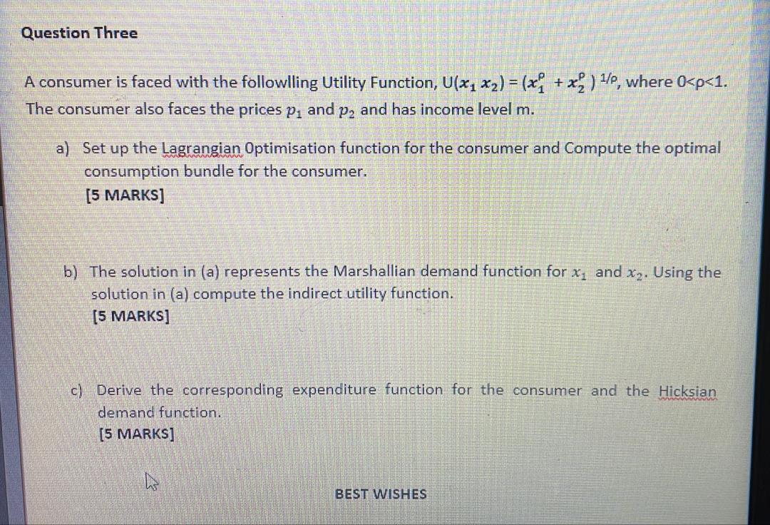 Solved consumer is faced with the followlling Utility | Chegg.com