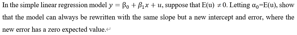 Solved In the simple linear regression model y = Bo + B1x + | Chegg.com