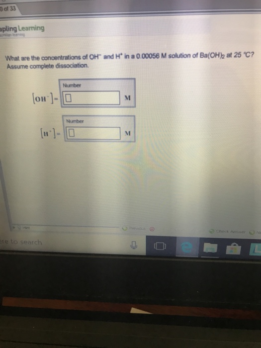Solved 0 of 33 apling Learning What are the concentrations | Chegg.com