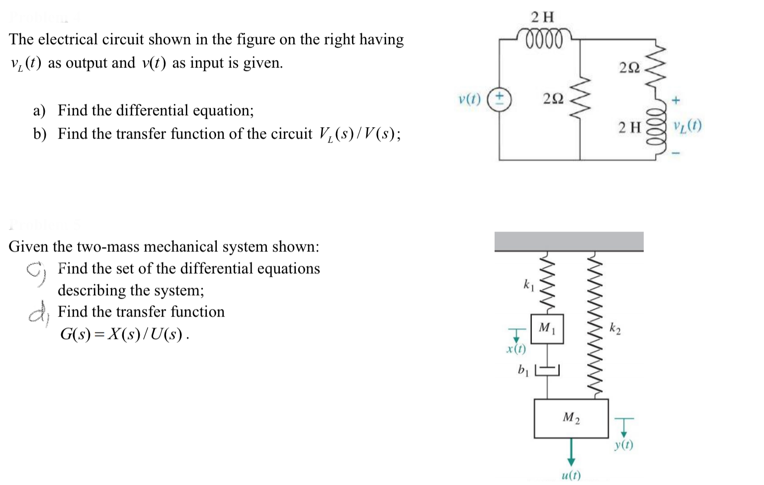 Solved The electrical circuit shown in the figure on the | Chegg.com